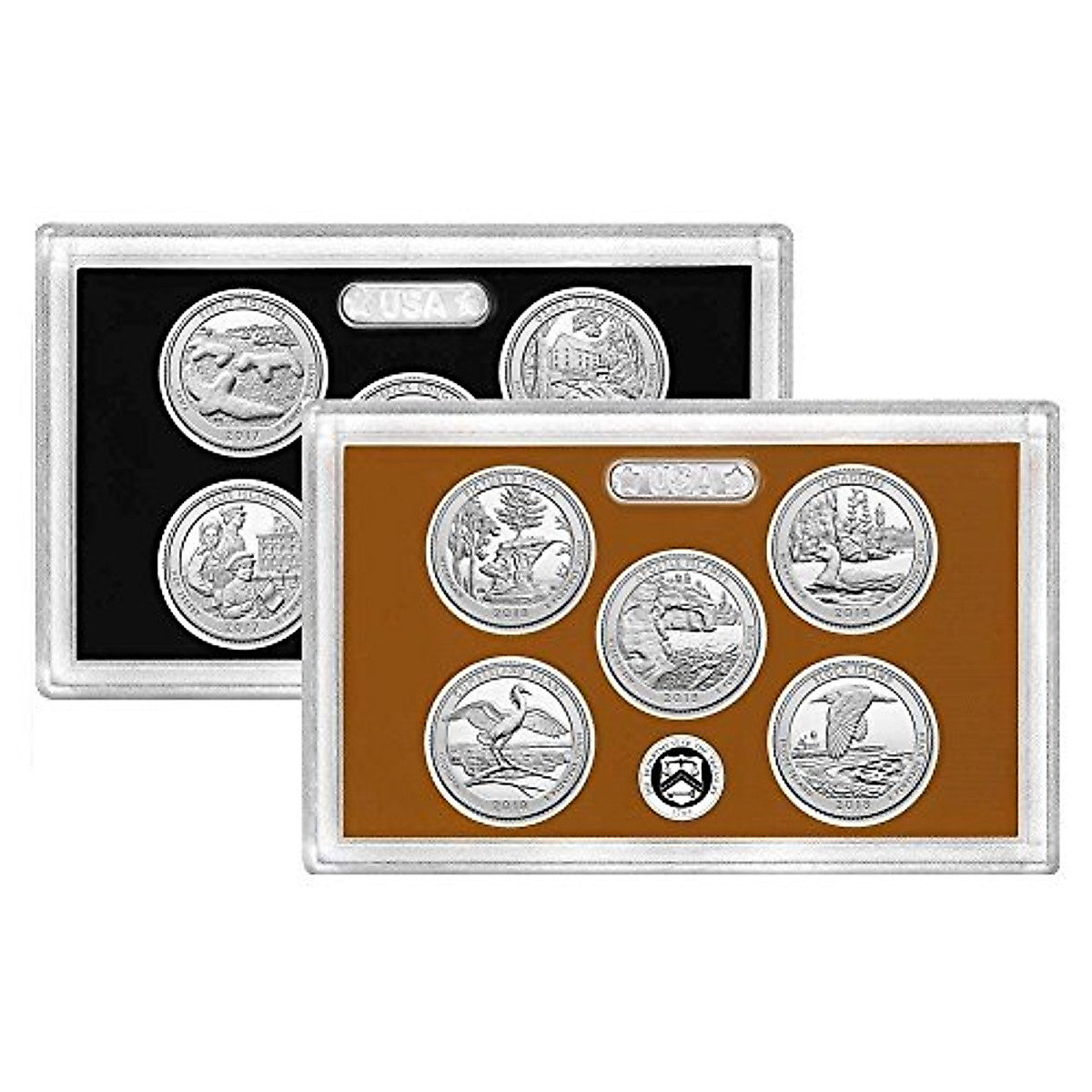 2018 S America the beautiful 2018 Silver and Clad Quarter proof sets no box or COA Proof