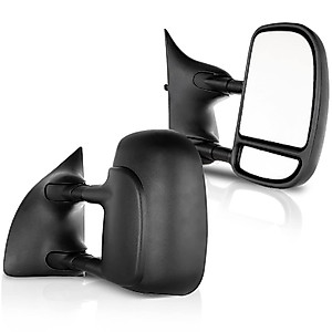 ECCPP Towing Mirrors Replacement fit for 1999-2007 for Ford for F250 for F350 for F450 for F550 Super Duty Tow Mirrors Black Manual Adjusted Mirrors Driver Side and Passenger Side