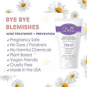 Belli Skincare Acne Control Spot Treatment - Skin Care Treatment - Acne Treatment - Vegan Face Wash - Pregnancy Acne Treatment - Acne Spot Treatment for Face - Face Care