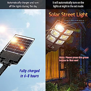 TAAVOP Solar Street Light, 150W LED Solar Flood Lights Outdoor Motion Sensor with Remote Control, 8000LM 3 Modes Solar Lights for Outside, Solar Security Lamp for Parking Lot, Garden, IP65 Waterproof