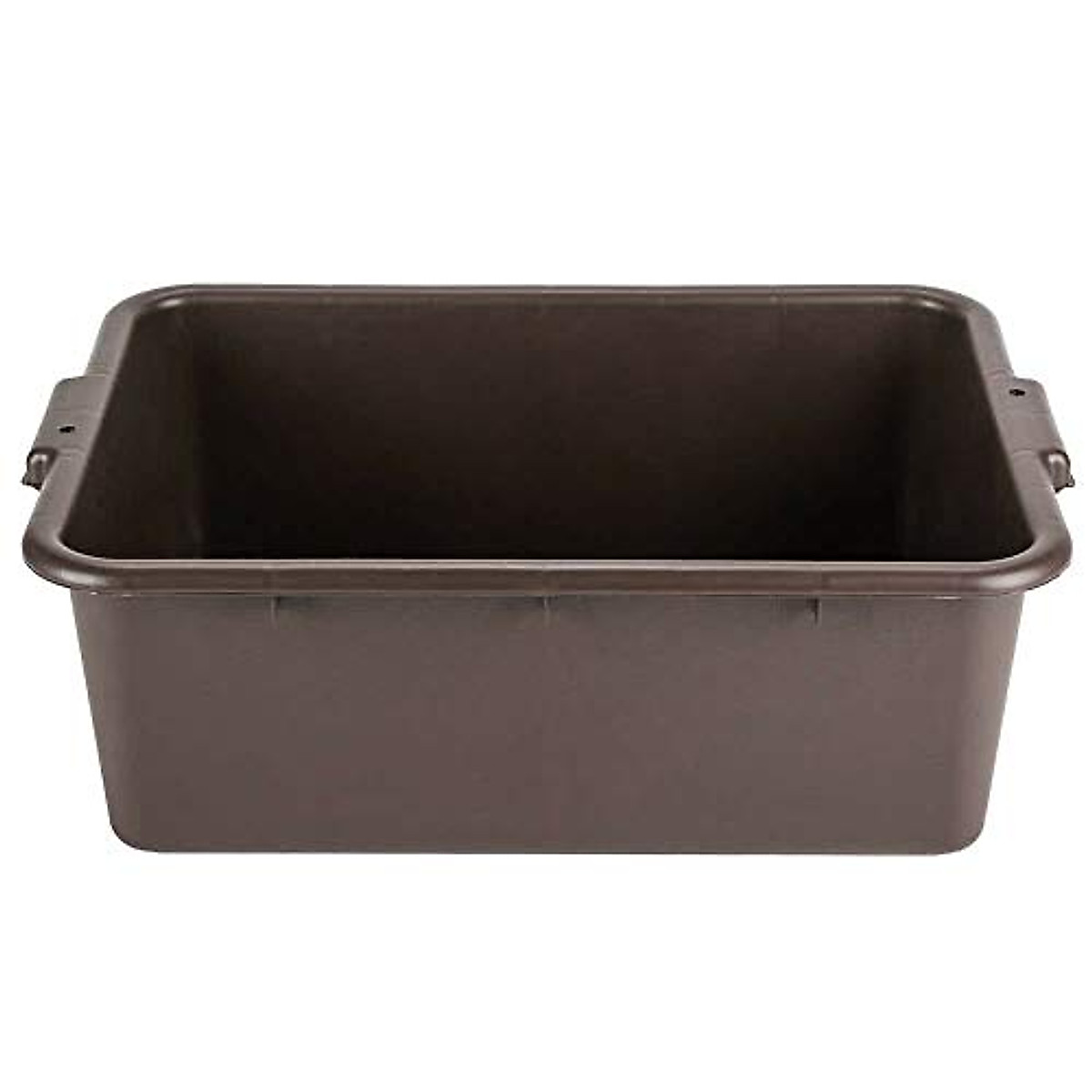 Thaweesuk Shop New Brown 20" x 15" x 7" Polypropylene Plastic Restaurant Bar Plastic Bus Tubs, Dish Bus Box Case of Set
