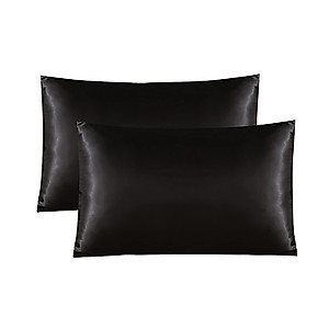 aoaoaoway Black King Marble Comforter Sets, 5 Pieces (1 Quilt + 2 Pillowcases + 2 Silk Pillowcases) Stylish Bedroom Design, Super Soft Silk Microfiber Quilt, All Seasons(Black4,King)