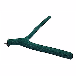 A&E Cage Company 1" x 10" Forked Sand Covered Perch - Medium Sandstone