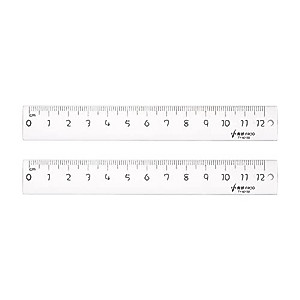 HARFINGTON 2pcs Straight Plastic Ruler 12cm Metric Plastic Clear Measuring Tool for Classrooms Home Office