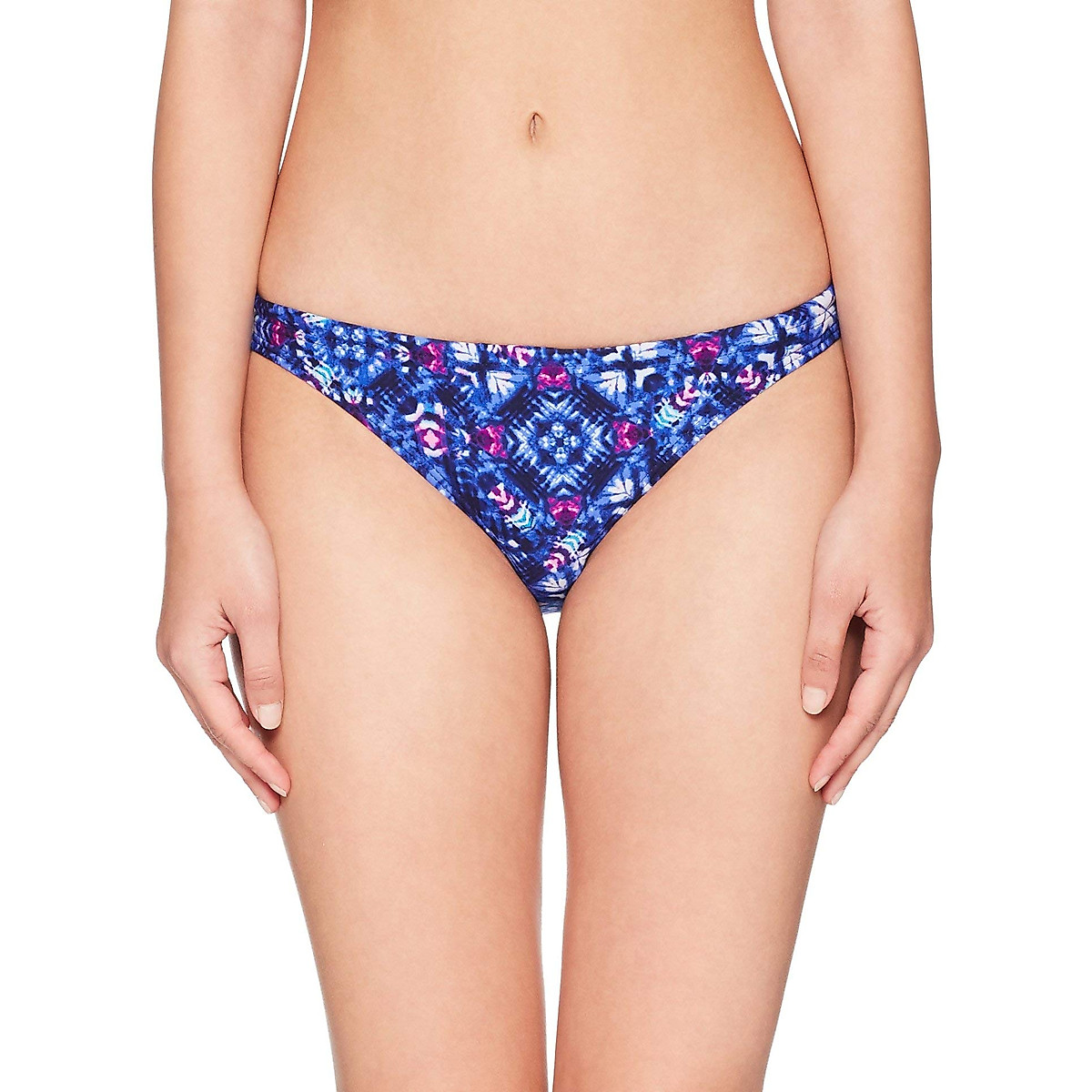 TYR Women's Santa Cruz Blake Mini Bikini Bottom, Navy/Purple, Medium