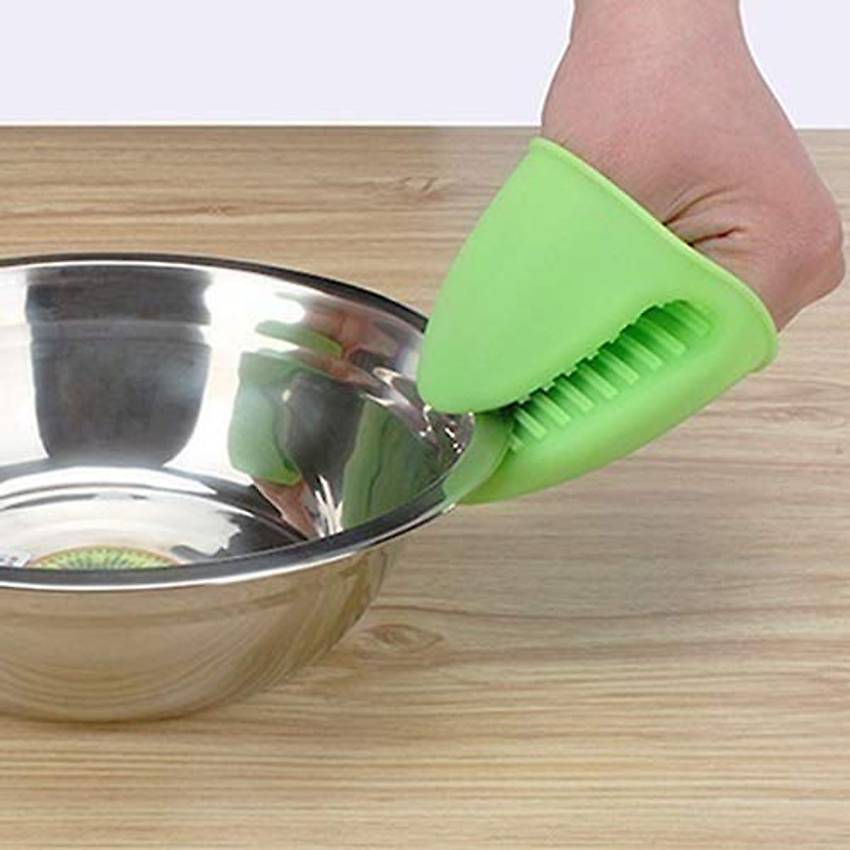 AkoMatial Heat Resistant Mini Glove Clip Durable Silicone Anti-scalding Anti-Slip Baking Kitchen Tool Mitts Grip Oven Pot Holder