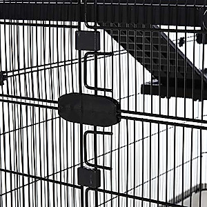 PawHut 4-Level Small Animal Cage Hutch with Wheels, Removable Tray, Platform and Ramp for Rabbit Bunny, Chinchillas, Ferret, Hedgehog & Gerbils