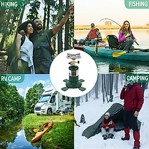 Camping Propane Stove, Single Burner Propane Stove, Portable Bottletop Backpacking Stove,10000BTU Camp Gas Stove kit for Outdoor Cooking, include a USB Windproof Ligther (Fuel not included)