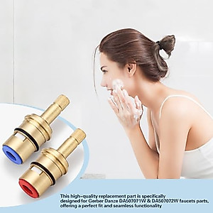 Faucet Cartridge Replacement Compatible with Gerber Danze DA507072W Ceramic Disc Cartridge Round Stem - Cold Cartridge