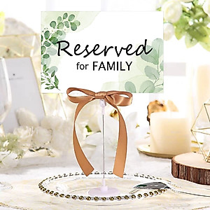 Reserved Signs for Wedding Reception Greenery Reserved Table Cards Tented Table Place Setting Cards Engagement Party,Rehearsal Dinner,Anniversary Party or Any Events 10 Pack (Color2)