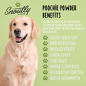 Snoutly Poochie Powder: USDA Certified Organic Dog Supplement & Super Multivitamin - Mother Nature's Vitamins & Minerals for All Dogs & All Ages, Nutritional & Digestion Support, RAW Superfood