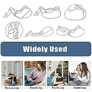 Morbuy Bean Bag Chair Cover for Kids Adults (No Filler), Soft Lazy Sofa Bed Cover Washable Storage Bean Bag Cover for Living Room, Indoor, Outdoor (Green,80x90cm)