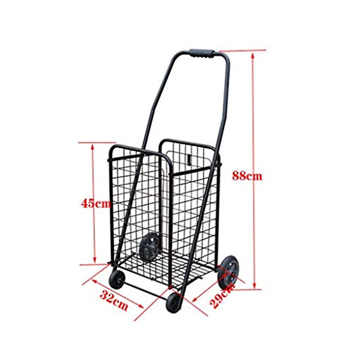 SDGH Folding Shopping Cart, Stair Climbing Cart Trolly Grocery Laundry Utility Cart with Wheel Removable Waterproof Canvas Bag (Color : D)