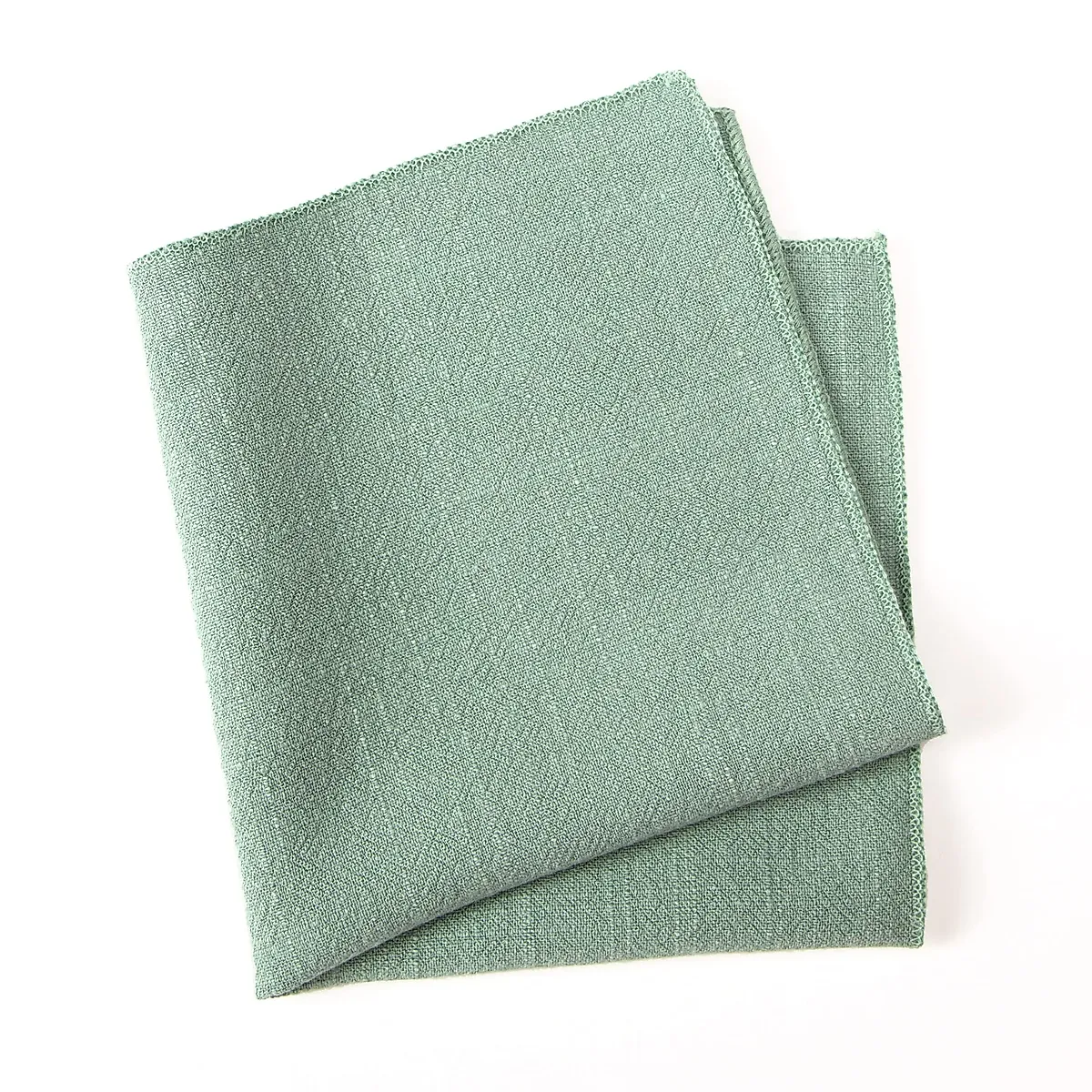 Spring Notion Linen Blend Pocket Squares for Men, Sage