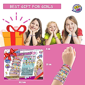 Friendship Bracelet Making Kit 95+ Pcs for Girls,Arts and Crafts Gifts for 6 7 8 9 10 11 12 13 Years Old Girls DIY Christmas and Birthday Gifts Travel Activity Set