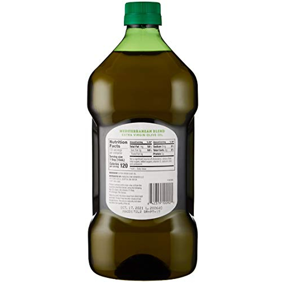 Amazon Fresh, Mediterranean Blend Extra Virgin Olive Oil, 2 Qt (2L)