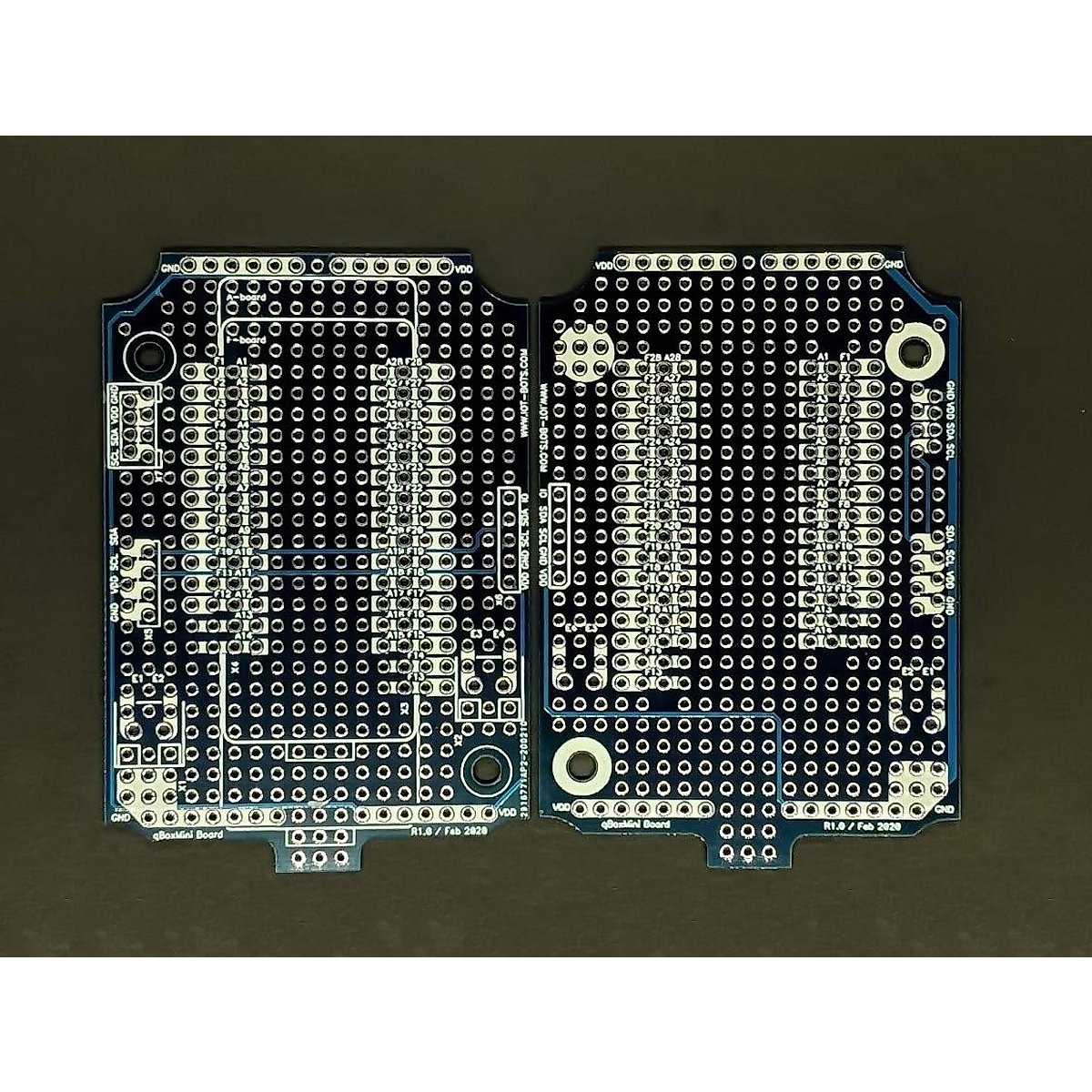 qBoxMini DIY IOT Enclosure Kit (Two SMAs), IOT Enclosure for Arduino MKR Feather ESP32 Cellular LoRa WiFi Board, Waterproof IP65 Enclosure with Glands, prototyping PCB and Two SMA connectors