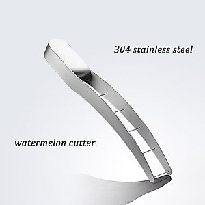 Watermelon Cutter Slicer Tool Stainless Steel Cutting Watermelon Into Cubes Watermelon Knife, Useful Cool Kitchen Gadgets for Watermelon Lover Make Juice Fruit Salad