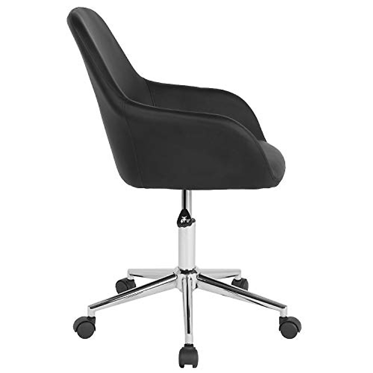 Flash Furniture Cortana Home and Office Mid-Back Chair in Black LeatherSoft