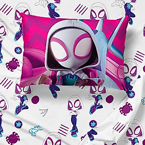 Marvel Spidey & His Amazing Friends Ghost Spider Gwen 5 Piece Twin Bed Set - Bedding includes Comforter & Sheet Set - Super Soft Fade Resistant Microfiber