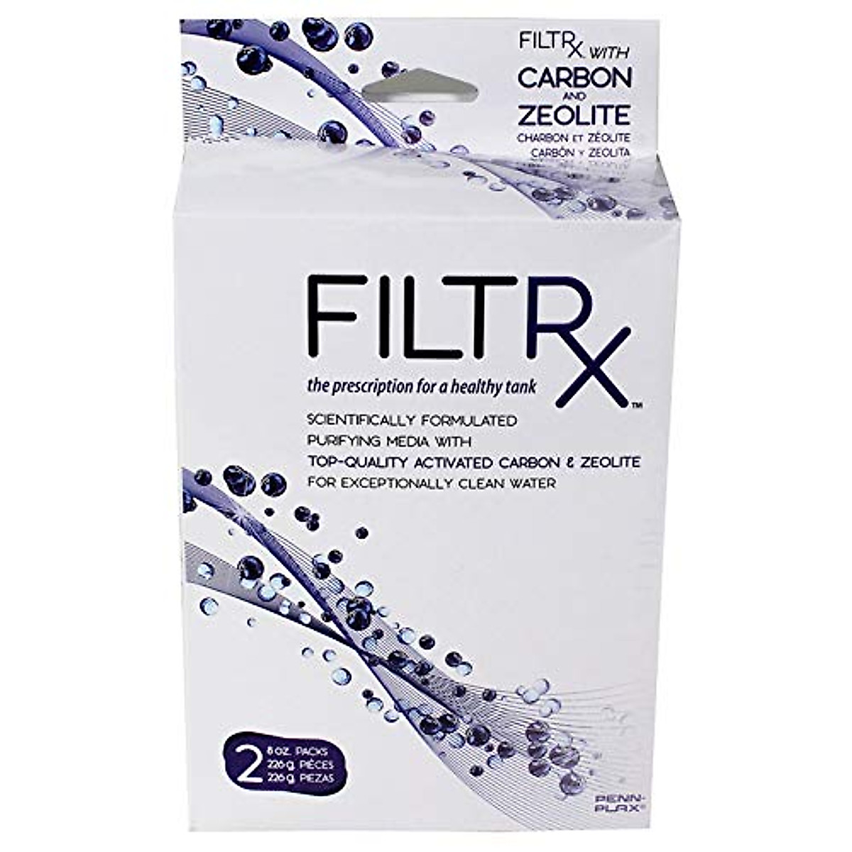 Penn-Plax Filtrx Purifying Media for Canister Filters – Compatible with Cascade, Marlin, and Other Aquarium Filter Systems with Trays – Activated Carbon & Zeolite (CFSCB3)