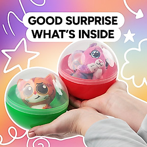 Capsule Vending Machine Translucent Round Capsules Empty 10 pcs 4.7 inch - Gumball Machine Capsules Easter Basket Stuffers Birthday Gifts - Pinata Stuffers DIY Craft Supplies Claw Machine Refills