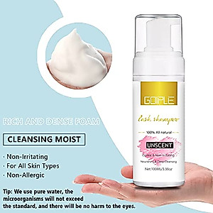 Lash Shampoo for Lash Extensions Eyelash Extension Cleanser Lash Mousse Lash Remover for Lash Extensions, Makeup Bag Lash Cleaning Kit