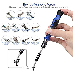 Syntus Electronic Repair Tool Kit with Magnetic Driver Kit, 80 in 1 Professional Precision Screwdriver Set with Portable Pouch for iPhone, iPad, MacBook, Gaming Console, Controller, Black and Blue