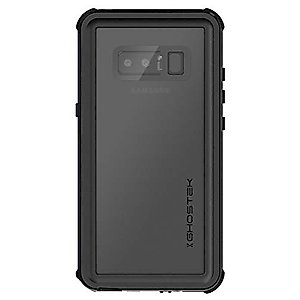 Ghostek Nautical Waterproof Galaxy Note 8 Case with Screen Protector - Slim Heavy Duty Protection (Black)