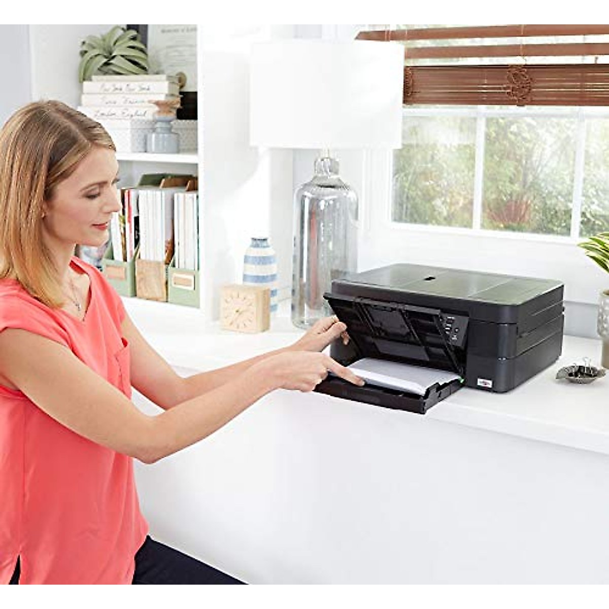 Brother Wireless All-in-One Inkjet Printer, MFC-J491DW, Multi-Function Color Printer, Duplex Printing, Mobile Printing,Amazon Dash Replenishment Enabled (Renewed)