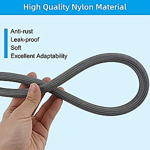 Hygie Rinse 88624000 Replacement Pull-out Faucet Hose Compatible with Hansgrohe Kitchen Faucets Standard Non-Select Single Hole, with 14.1oz/0.88lb Weight Ball, Kitchen Faucet Spray Hose 59 +10.5 Inch