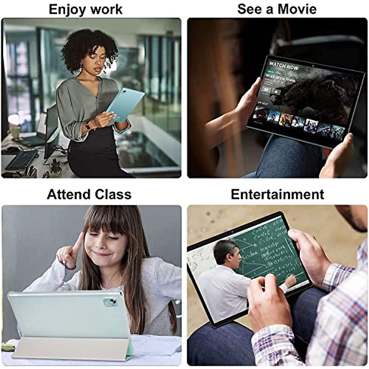 Tablet 10 inch Latest 128 GB ROM Android 11 Q10PRO Tablets:4GB RAM|5G/4G Wi-Fi|Octa-Core|8000mAh|Bluetooth|Google Certified Tablet with Keyboard, Mouse, Earphones etc./Support Split Screen-Green