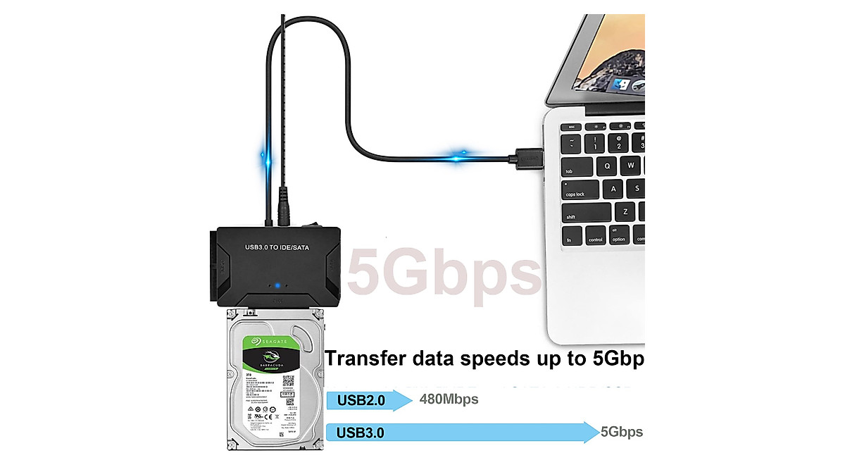 EYOOLD USB 3.0 to SATA IDE Adapter - Fast Data Transfer