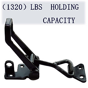 Generic 4Pack Heavy Duty Toggle Clamp Latch,4003 Style 1320lbs Capacity Pull Clamp Black Adjustable Quick Release Hasp Clamps for Smoker Cabinet Boxes Case Trunk Jig,Metal Toggle Latch Catch Set