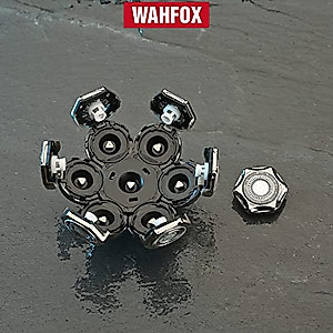 WAHFOX 7D 7 Heads Shaver Replacement Head 7 Blades 7D Replacement Shaver Head Blade 7 Heads Beard Electric Razor Shaver Head (Silvery)