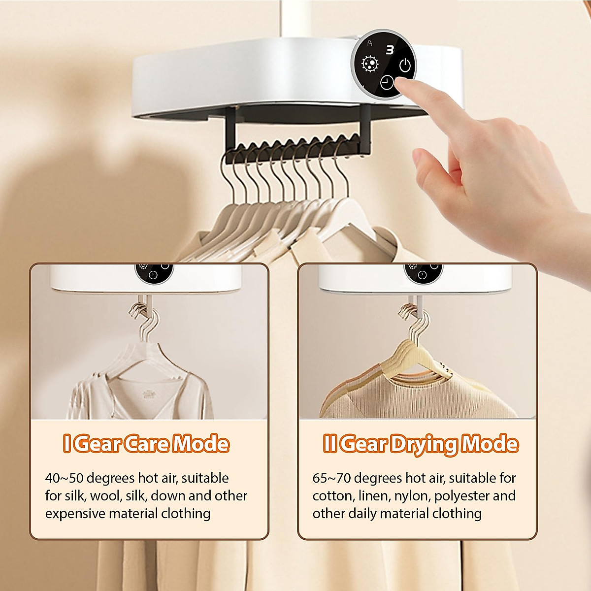 Portable Clothes Dryer, Mini Laundry Dryers, Small Compact Foldable Mini Dryer Machine with Dryer Bag, Dual Speed Mode and Smart Timer Portable Dryer for Travel, Apartment, RV, Dorm