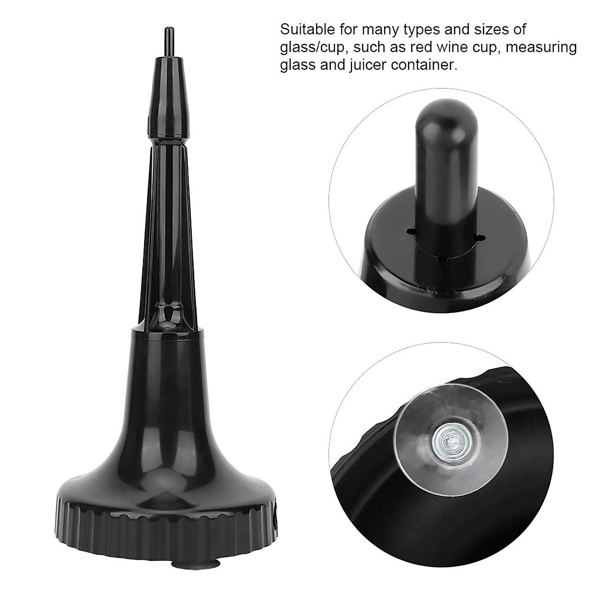 Fdit Portable Glass Blender Rinser Red Wine Cup Juicer Container Washer for Bar Coffee Restaurant Kitchen