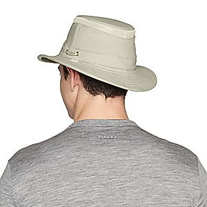 Tilley T5MO Organic Cotton Airflo Hat, Khaki With Olive Underbrim, 7 1/2