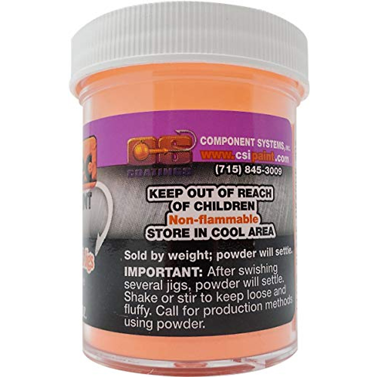 Welch Products 5 x 2oz Pro-Tec Jigs and Lures Powder Paints, Jig Head Fishing Paint, Fishing Lure Paint - High Gloss Powder Coating Paint - Hot Pink, Green & Yellow Chartreuse, Black, Blaze Orange