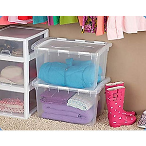 Sterilite 19148006 48QT Hinged Lid StorBox, Black