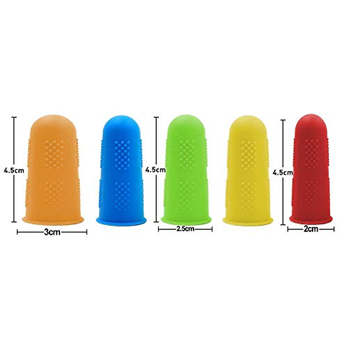 Qulable 10 Pieces Silicone Finger,Finger Protector, Finger Sleeves Great for Glue/Craft/Sewist/Wax/Rosin/Resin/Honey/Adhesives/Finger Cracking/Sport Games (Colors)