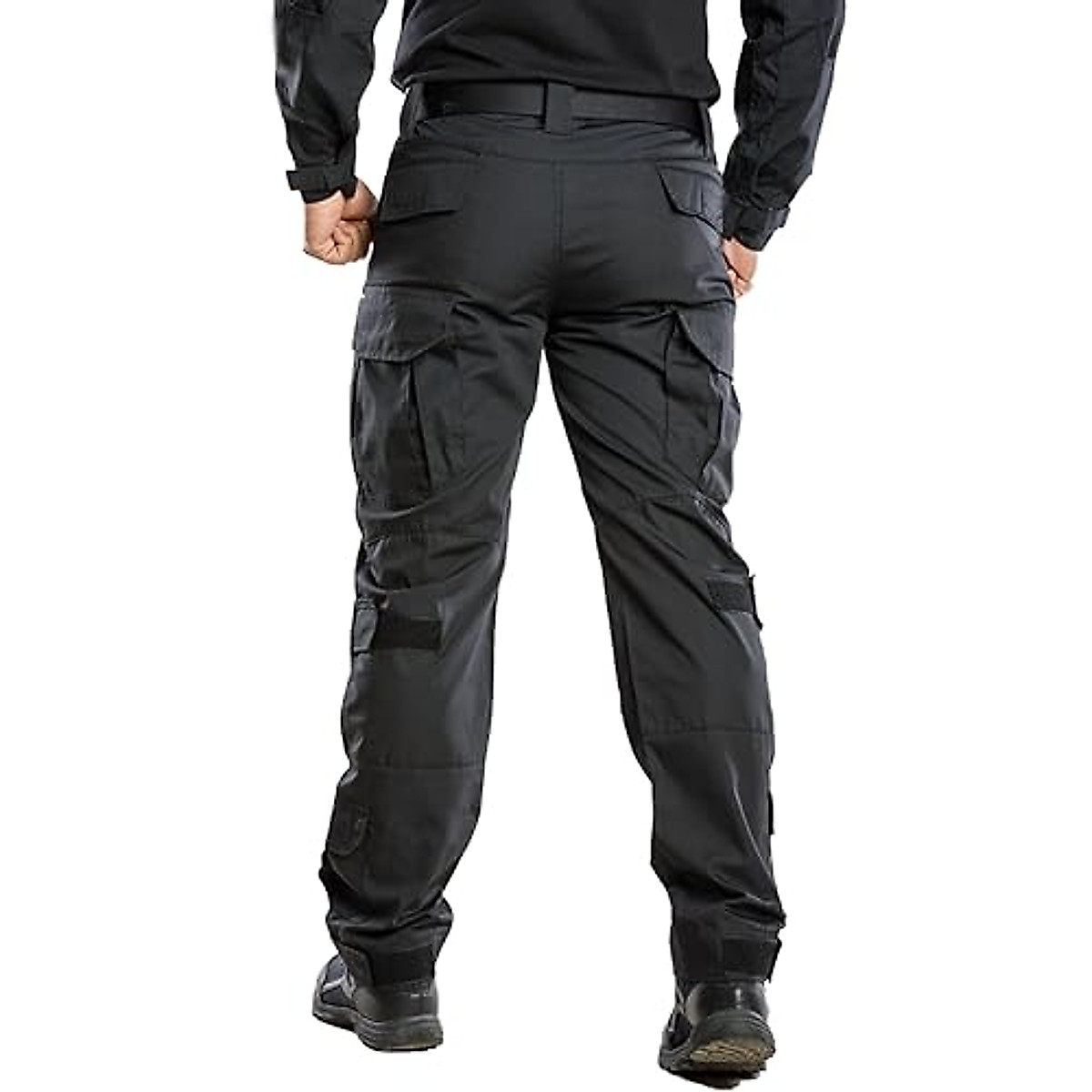 TRGPSG Men's Hiking Pants, Ripstop Camo Cargo Pants, Multi-Pocket Casual Work Pants WG3F Black 42