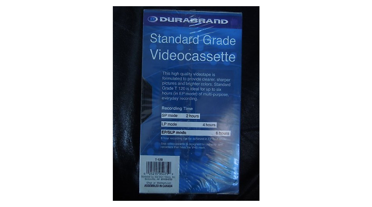 Durabrand 6-Hour VHS Videocassette in EP Mode – Reliable Recording