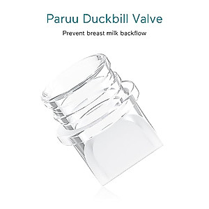 Paruu Y10 Duckbill Valves & Silicone Diaphragm, R10 Original Breast Pump Parts, Wearable Breast Pump Replacement Accessories, 2 Pack Set