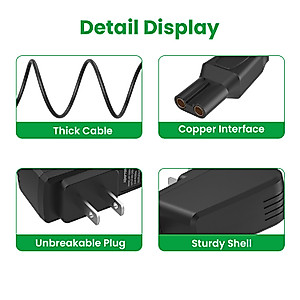 15V Shaver Charger Cord Fit for Philips Norelco HQ8505 9000 7000 5000 3000 Series Electric Shaver Razor,Aquatec,Arcitec,Multigroom Beard Trimmer Replacement HQ8505 Adapter Power Cord (15V 0.36A 5.4W)
