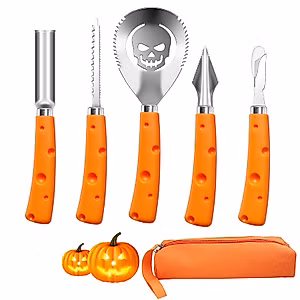 HuaQi Halloween Pumpkin Carving Kit: Halloween Decorations Pumpkin Carving Tools Pumpkin Carving Power Tools with Carrying Case for Kids Adults