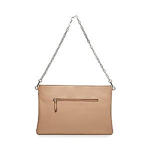 Anne Klein Multi Woven Flat Shoulder Bag, Neutral Truffle