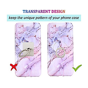 Transparent Circular Cell Phone Ring Holder Kickstand,Clear Phone Finger Ring Grip Stand for Phones,Pad