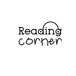 Vinyl Wall Art Decal - Reading Corner - 9.5" x 17" - Trendy Cute Positive Inspirational Educational Quote Sticker for Kids Room Playroom Daycares School Classroom Coffee Shop Library Decor (Black)