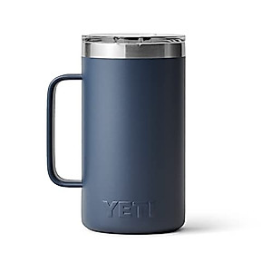 YETI Rambler 24 oz Mug, Vacuum Insulated, Stainless Steel with MagSlider Lid, Navy